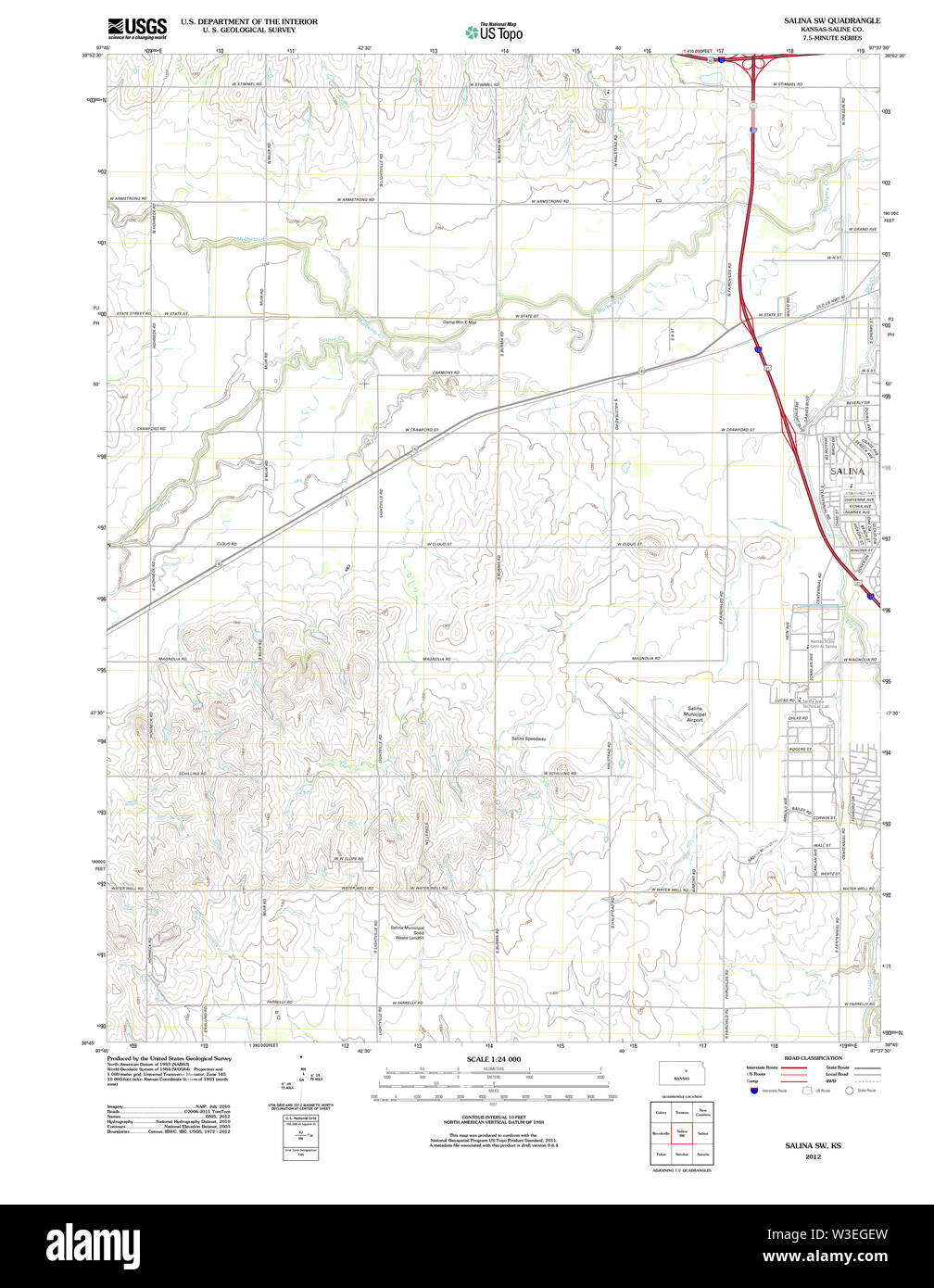 Map of salina kansas hi-res stock photography and images - Alamy