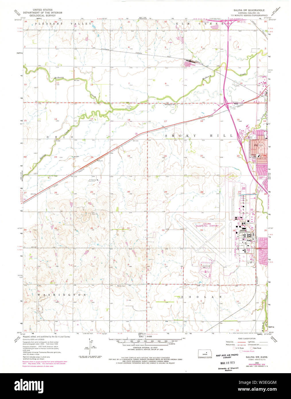 Map of salina kansas hi-res stock photography and images - Alamy