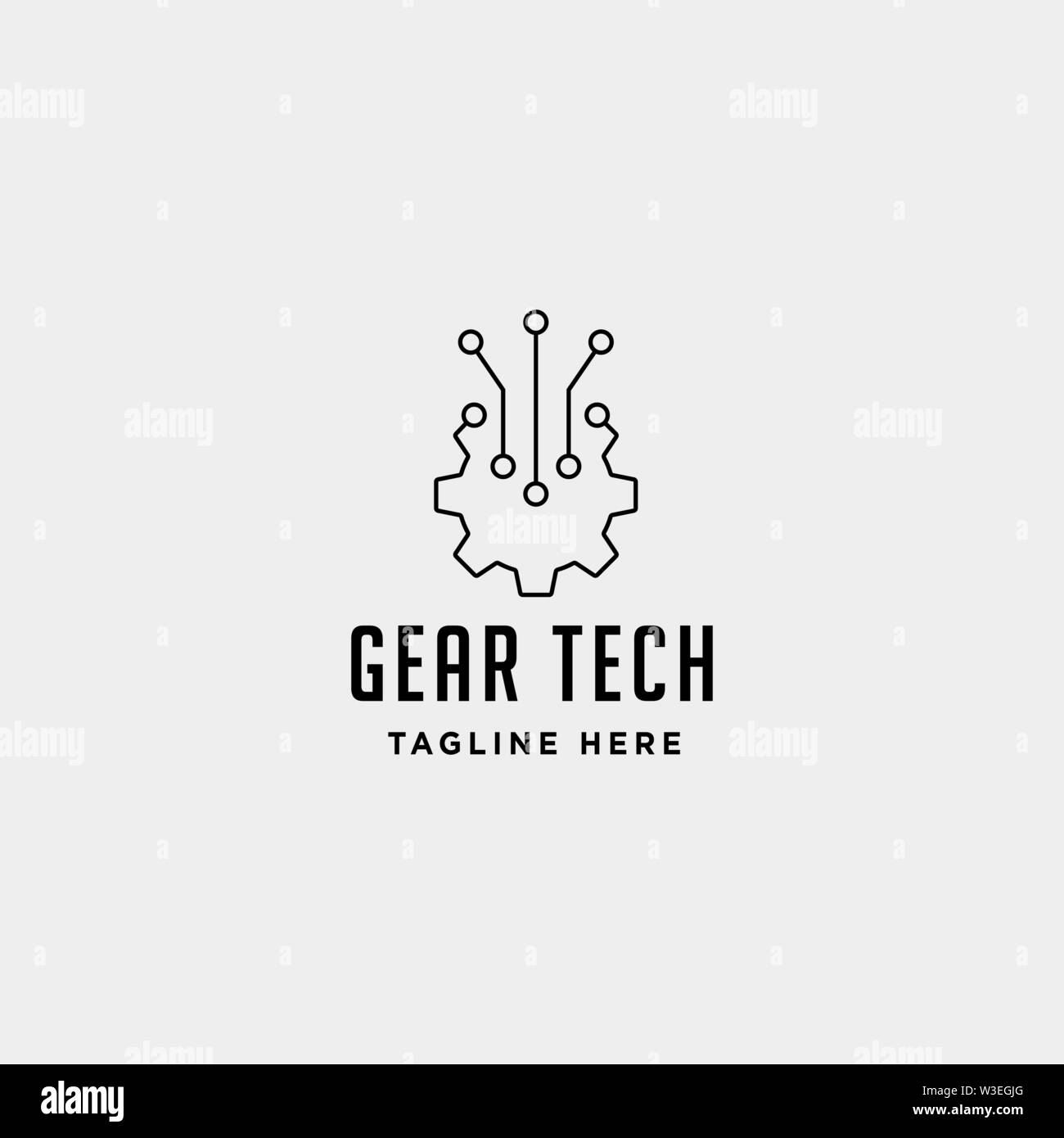 gear technology logo vector engine industry icon symbol sign ...