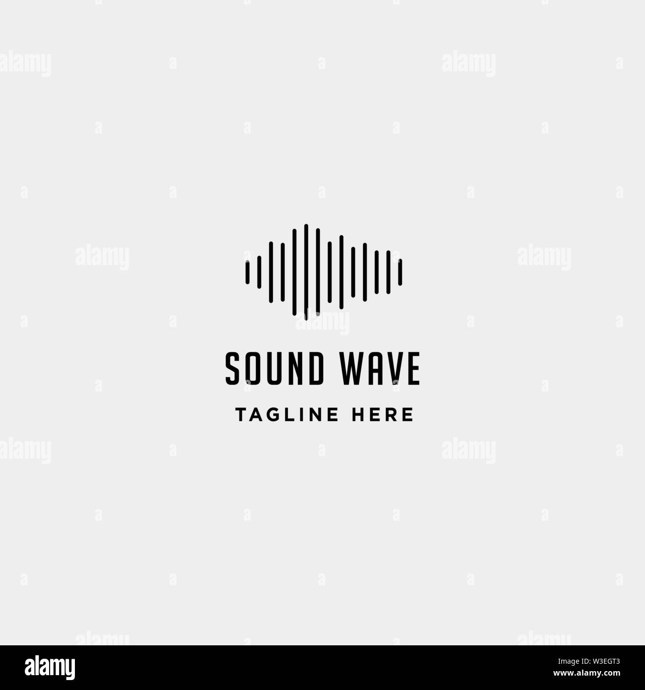 sound audio wave logo vector music simple icon sign symbol isolated ...