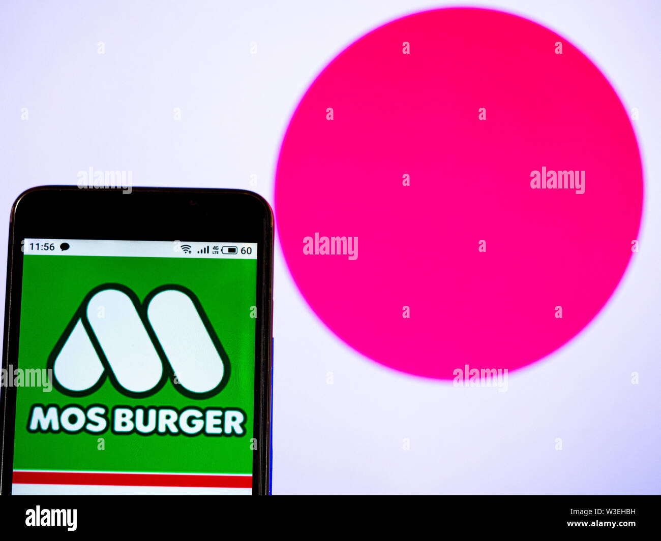 In this photo illustration the MOS Food Services, Inc. logo is seen ...