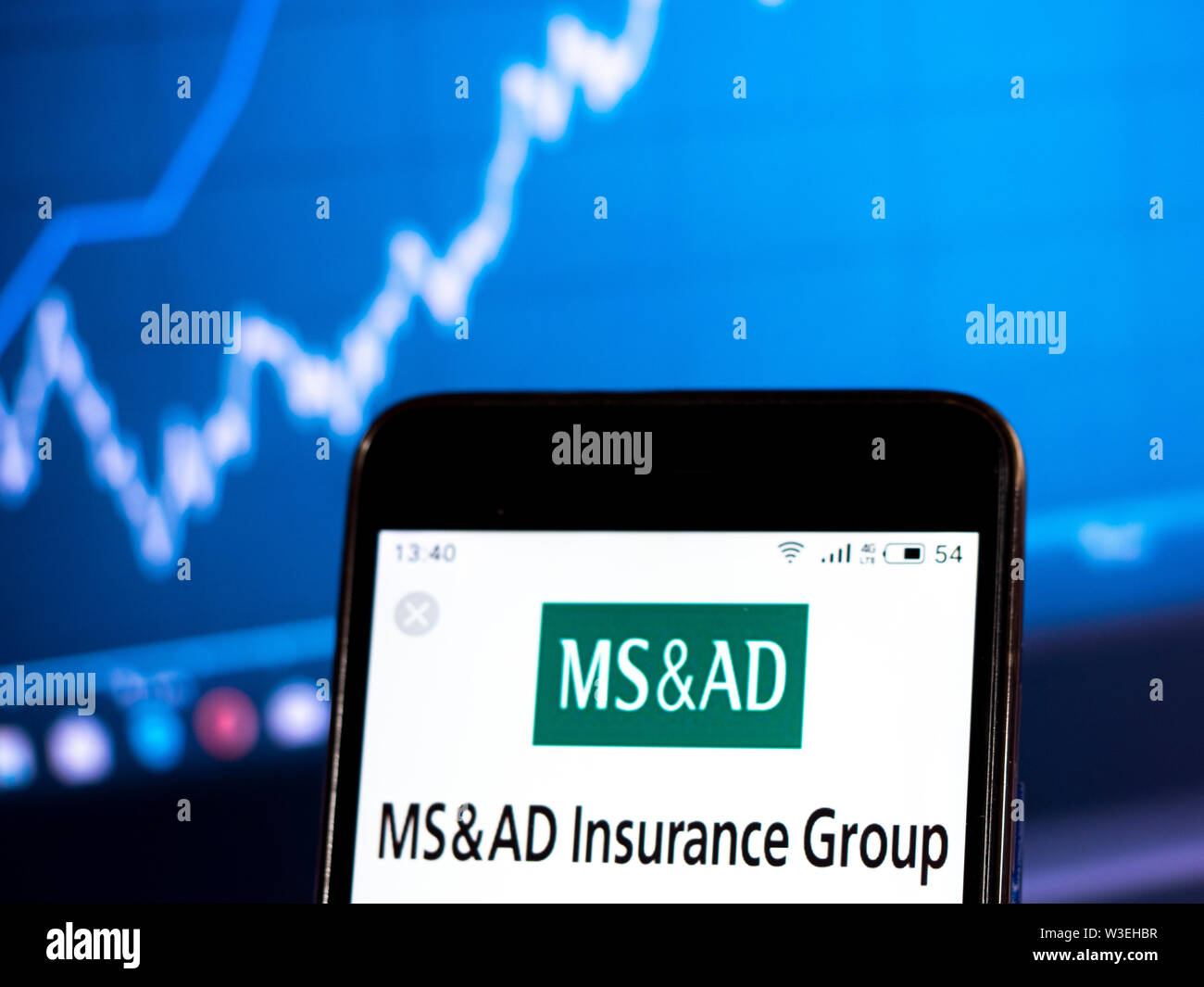 In this photo illustration the MS&AD Insurance Group logo is seen ...