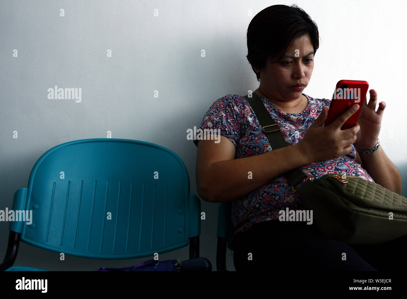ANTIPOLO CITY, PHILIPPINES – JULY 12, 2019: An adult Filipino woman ...