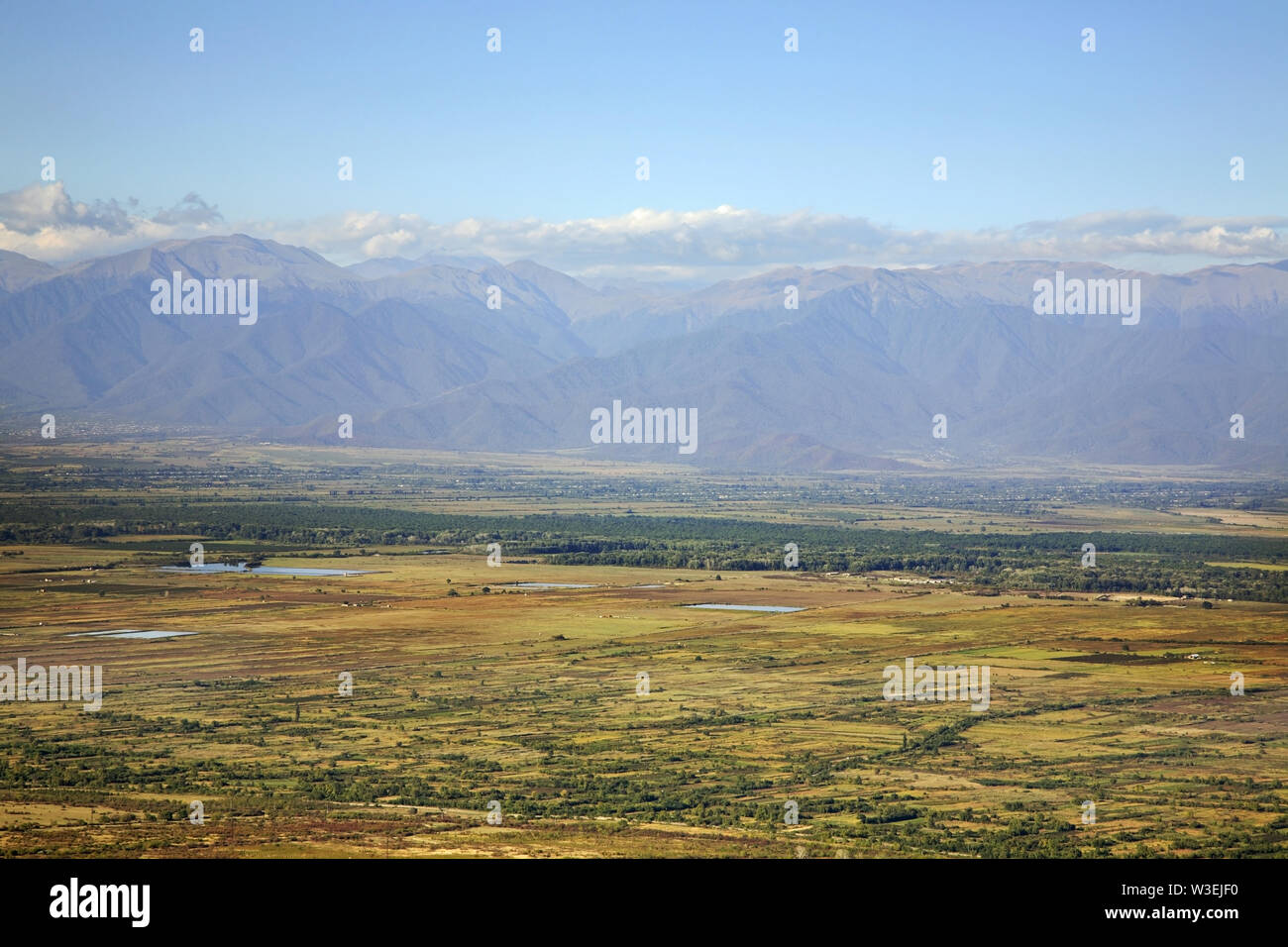 Alazani valley. Landscape near Sighnaghi. Kakheti. Georgia Stock Photo ...