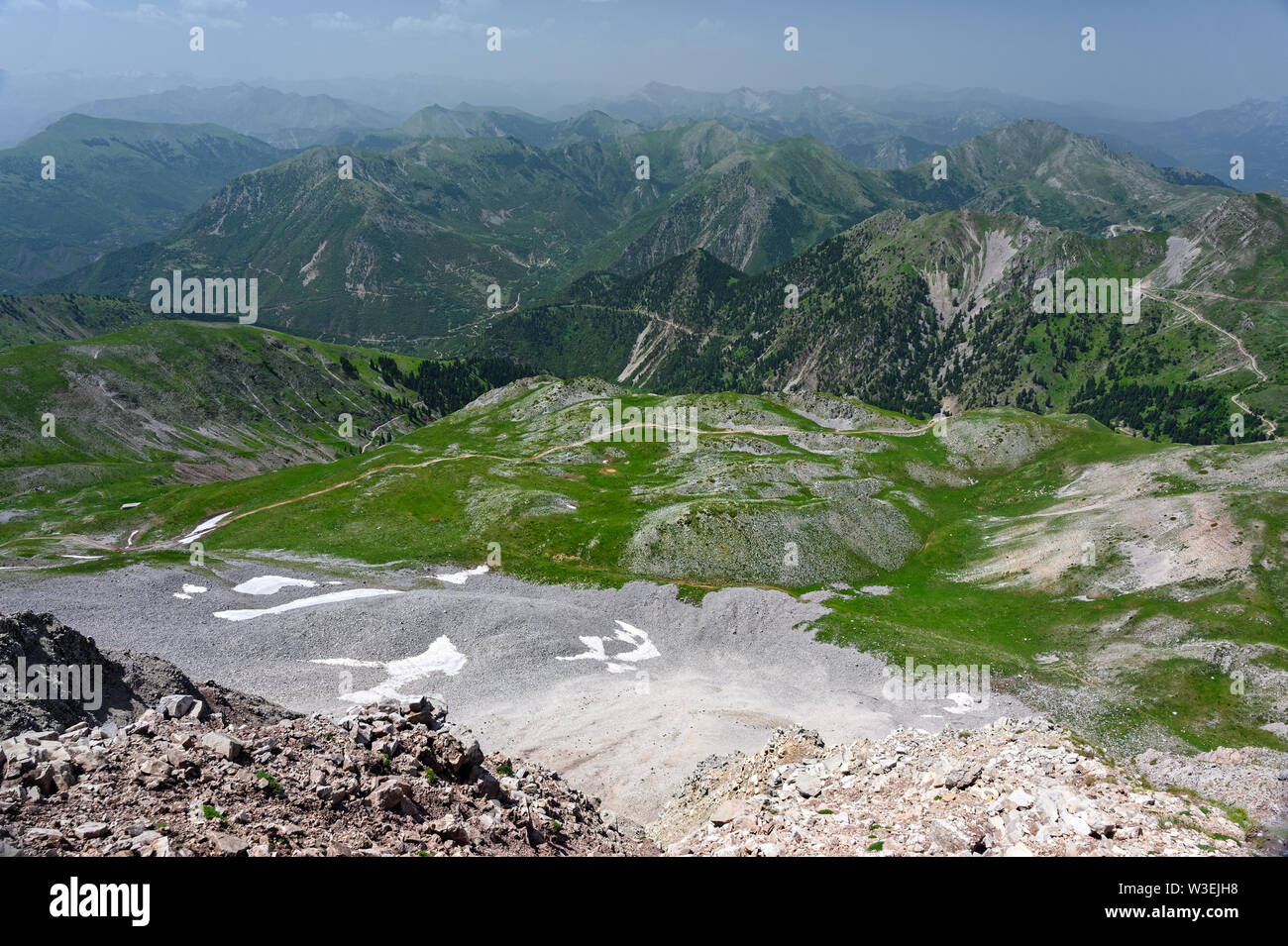 Mountain landscape on Agrafa Mountains in Thessaly, Greece Stock Photo ...