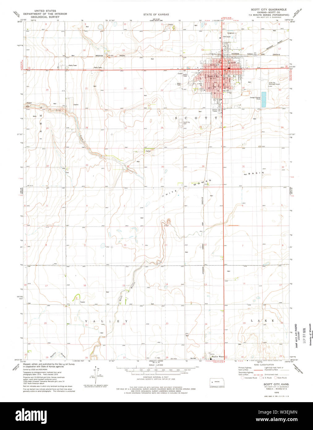 Map of scott city hi-res stock photography and images - Alamy