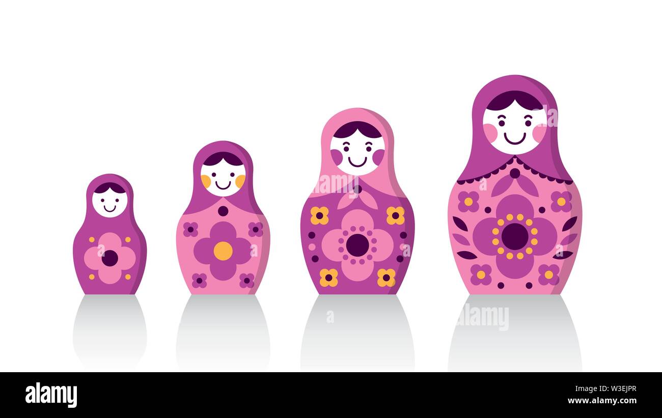 Set of matryoshka russian nesting dolls Stock Vector Image & Art - Alamy