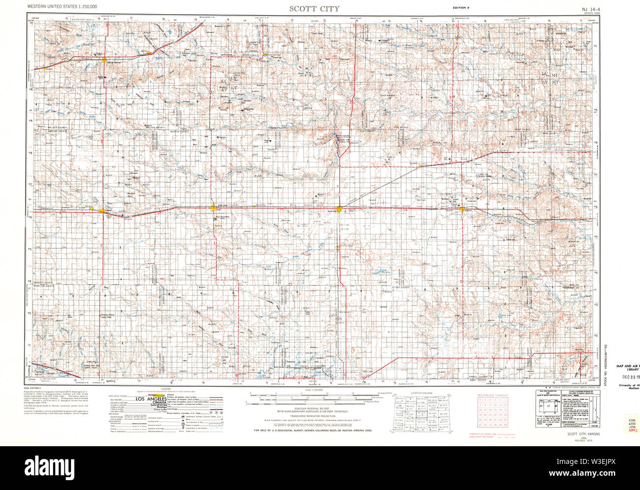 Map of scott city hi-res stock photography and images - Alamy