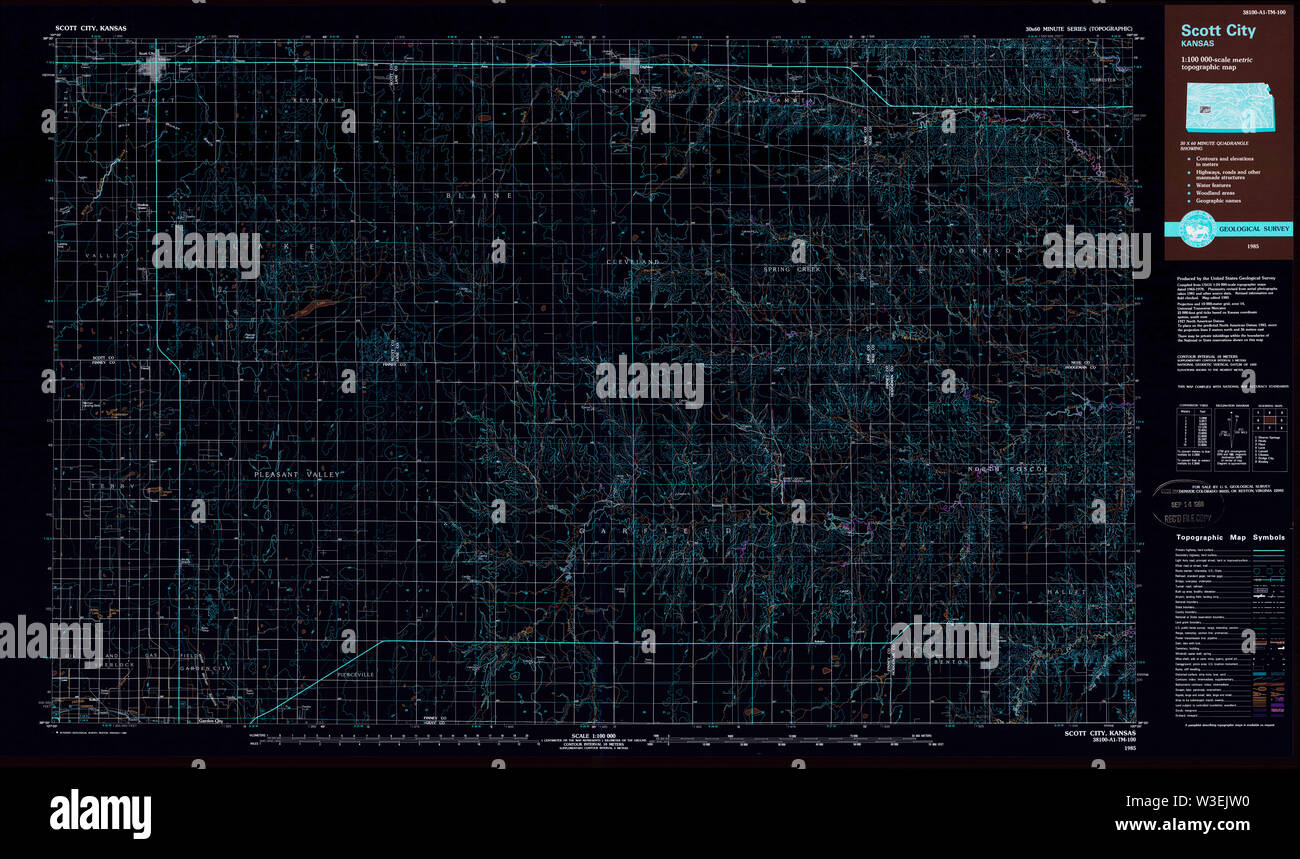 Map of scott city hi-res stock photography and images - Alamy
