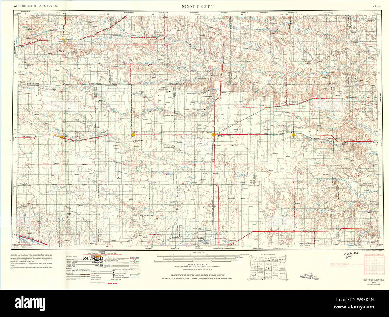 Map of scott city hi-res stock photography and images - Alamy