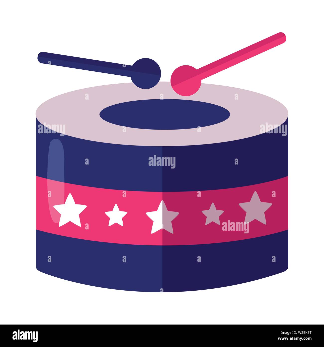 drum and sticks on white background Stock Vector Image & Art - Alamy