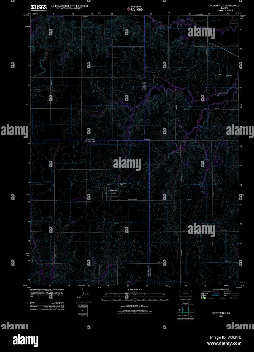 Map of scottsville hi-res stock photography and images - Alamy