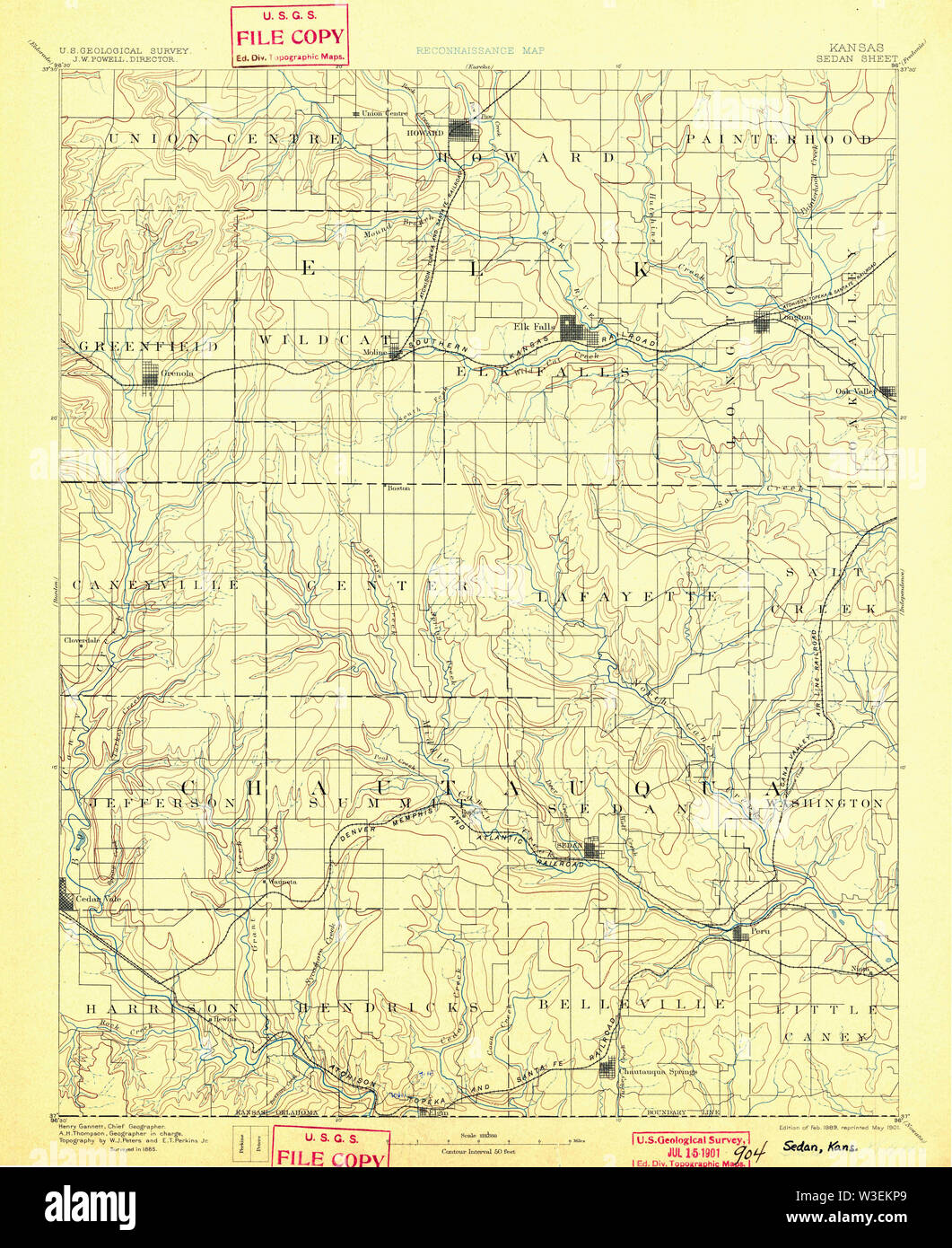 Map of sedan kansas hi-res stock photography and images - Alamy