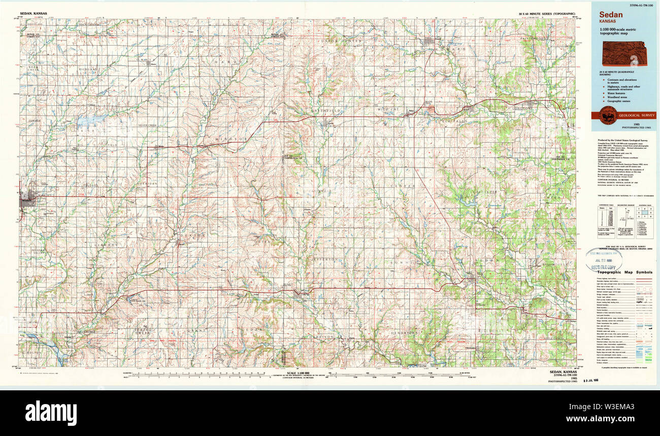 Sedan kansas map hi-res stock photography and images - Alamy