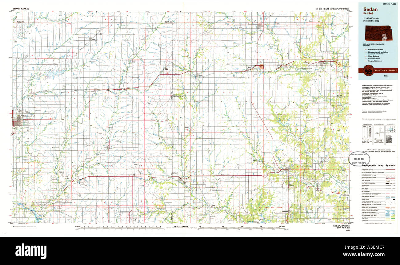 Map of sedan kansas hi-res stock photography and images - Alamy