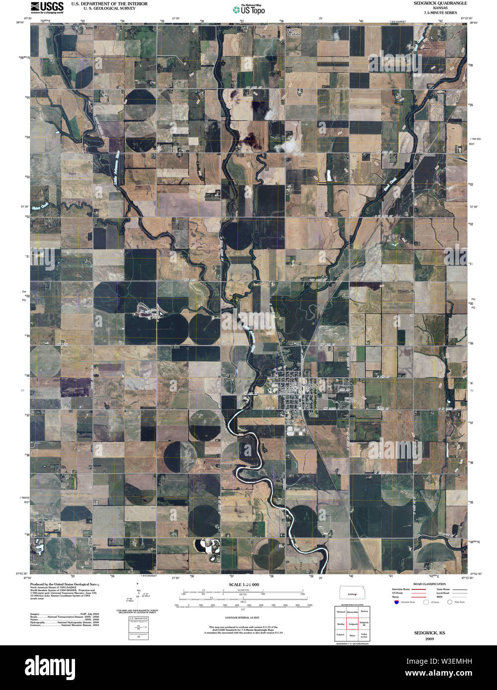 Map of sedgwick hi-res stock photography and images - Alamy