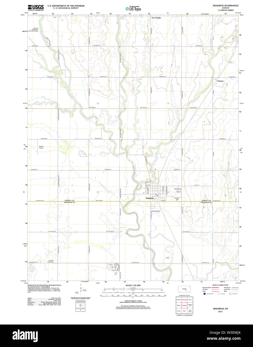 Map of sedgwick hi-res stock photography and images - Alamy