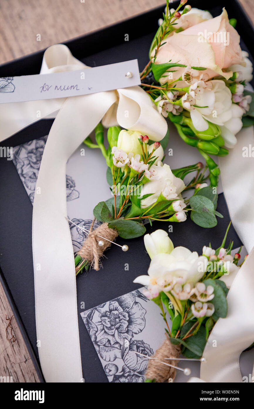 Wedding button holes for Mother of the Bride and Mother of the Groom ...