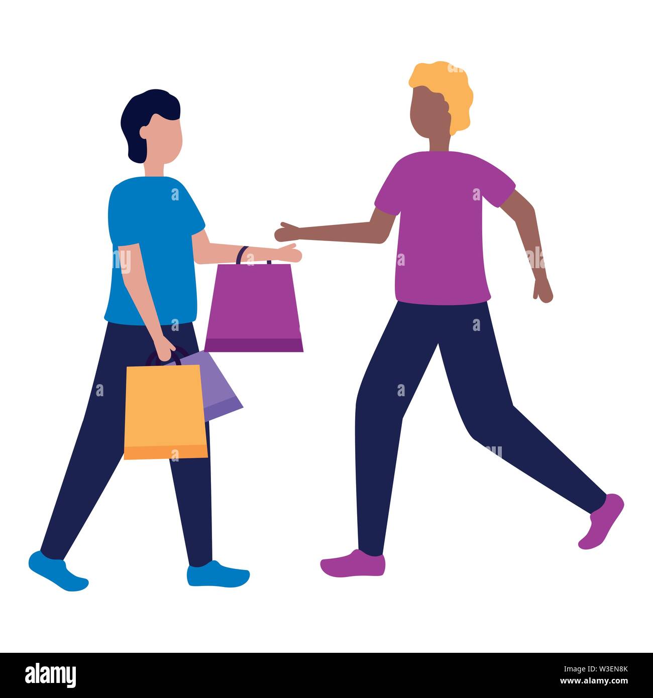 Two men clothes shopping Stock Vector Images - Alamy