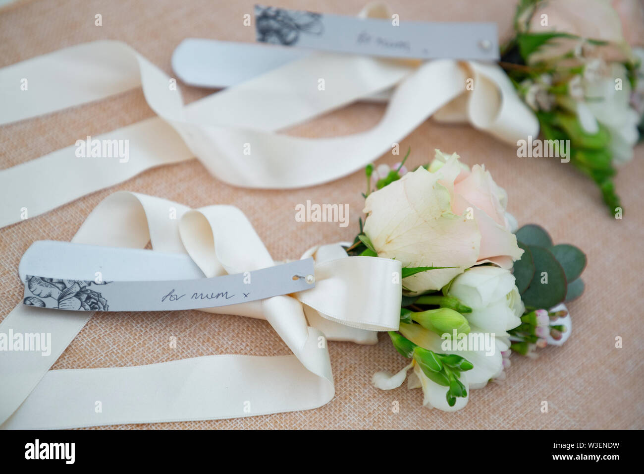 Wedding button holes for Mother of the Bride and Mother of the Groom ...