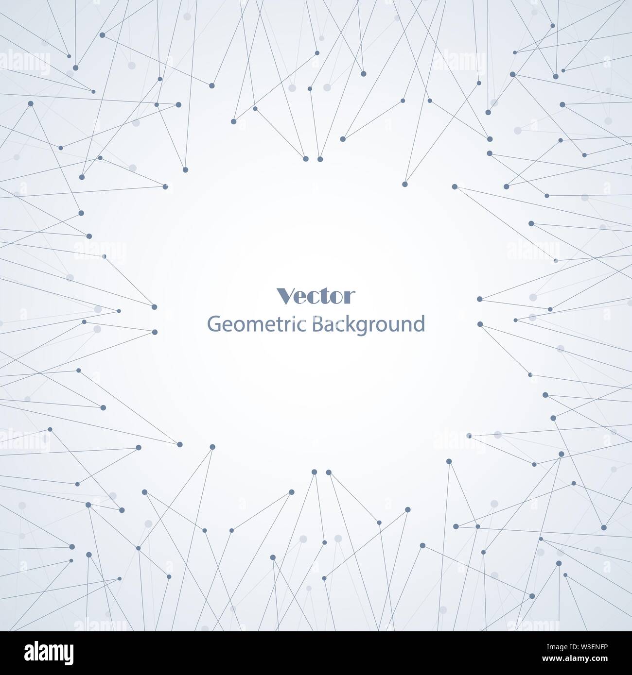 Geometric pattern with connected lines and dots. Vector illustration ...