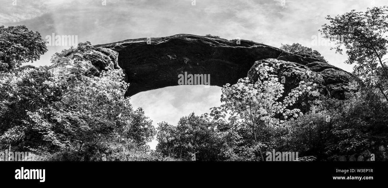 Sandstone Rock Bridge, The Pravcická brána Gate, Bohemian Switzerland ...