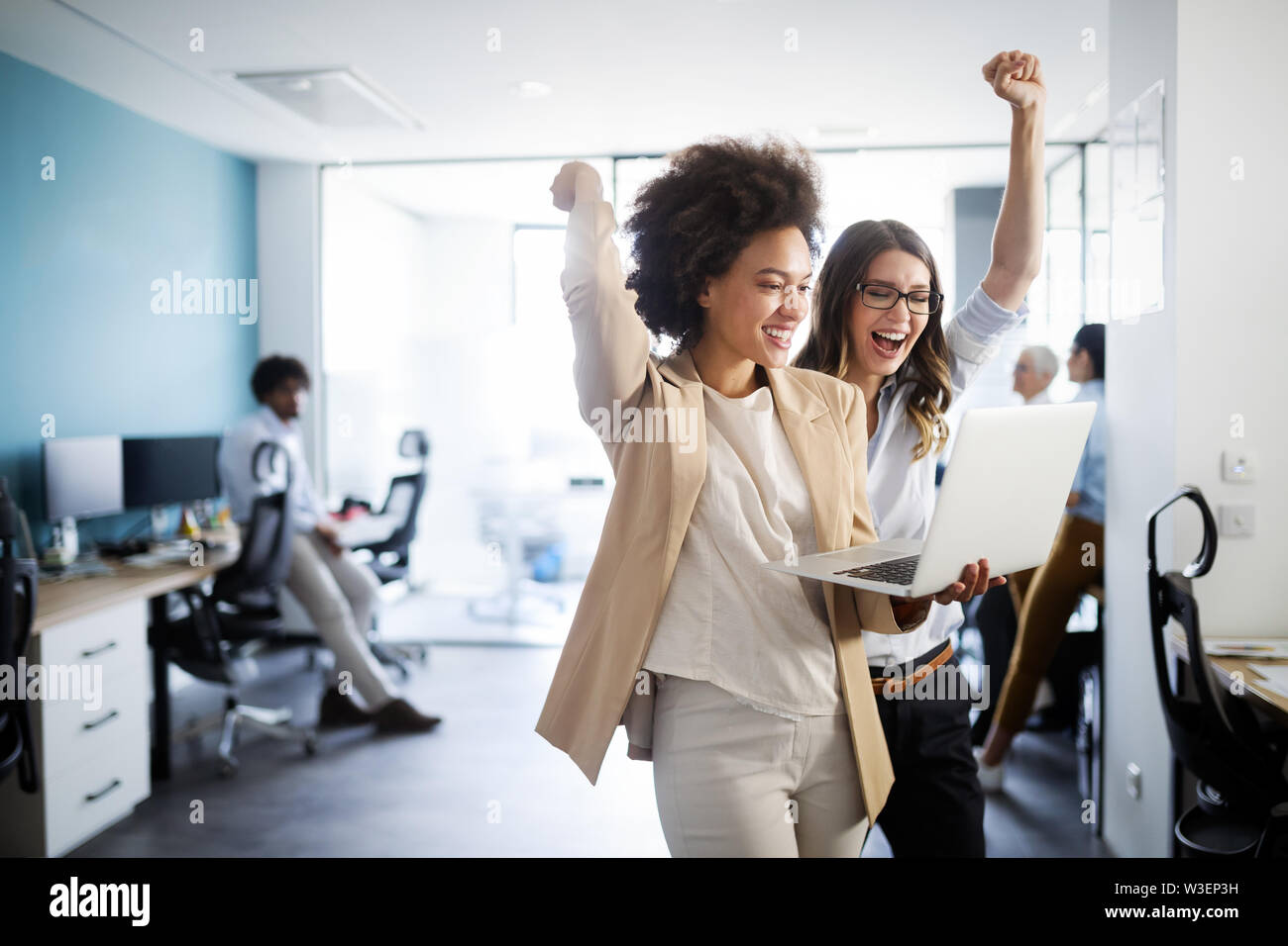Successful business group of people at work in office Stock Photo - Alamy