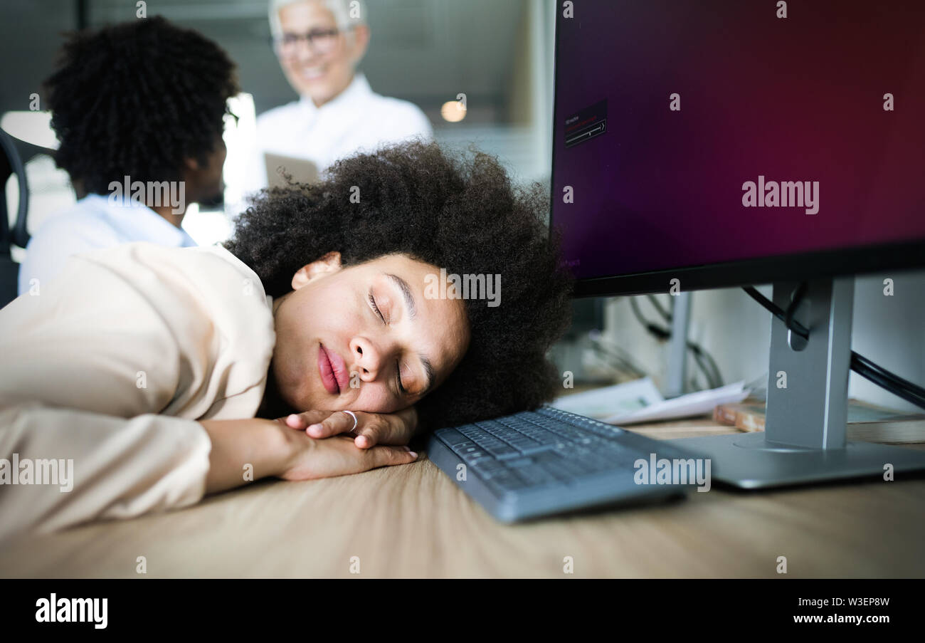 Overworked lady hi-res stock photography and images - Alamy