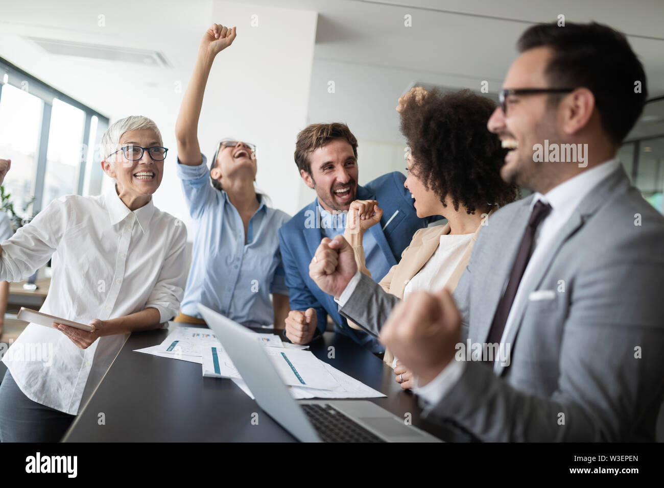 Successful business group of people at work in office Stock Photo - Alamy