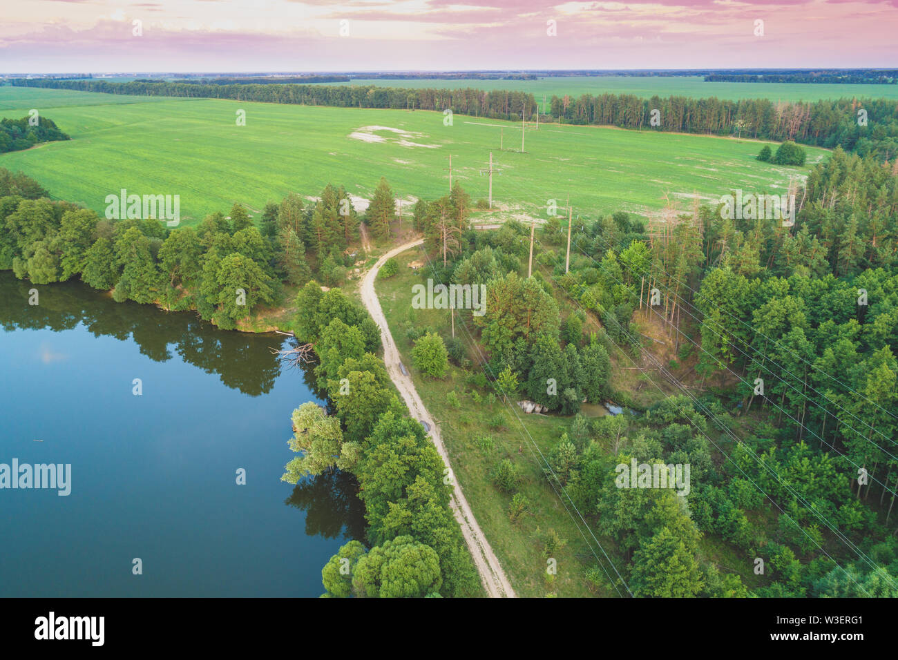 Beautiful lake aerial view hi-res stock photography and images - Alamy