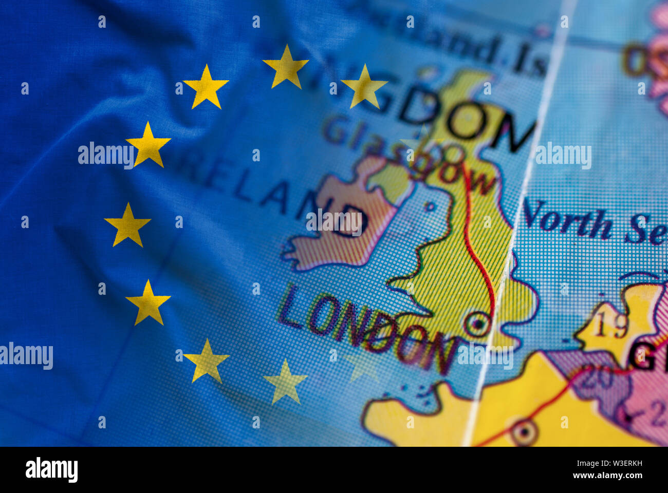 Flag overlay on uk map hi-res stock photography and images - Alamy