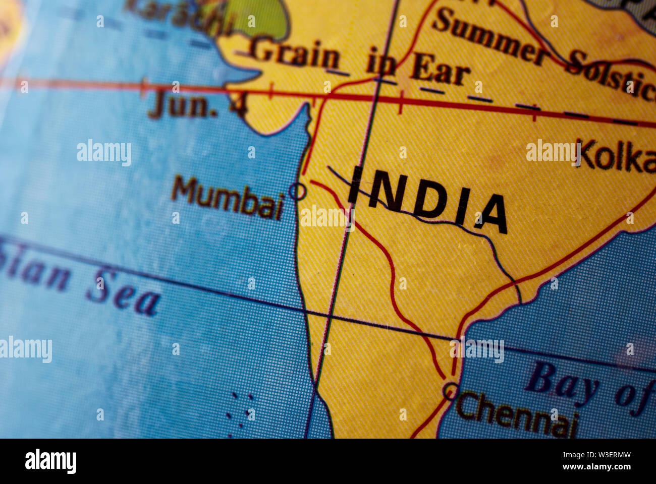 India political map hi-res stock photography and images - Alamy