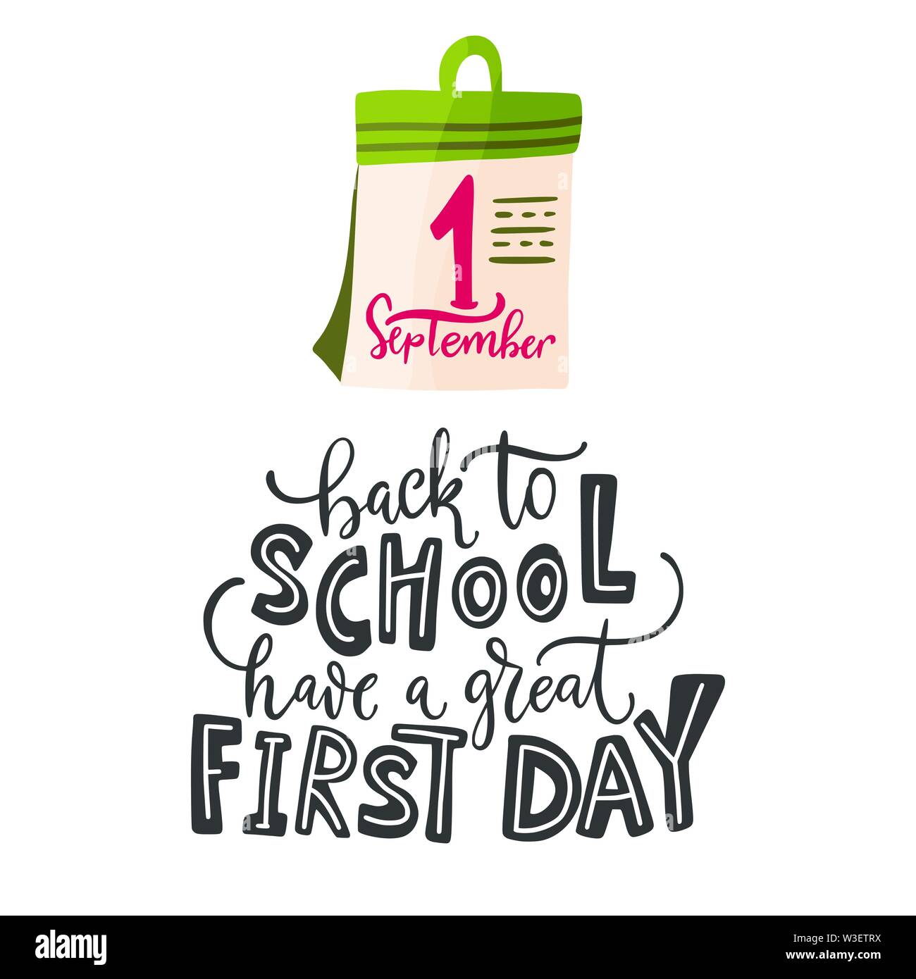 First day school web Stock Vector Images - Alamy