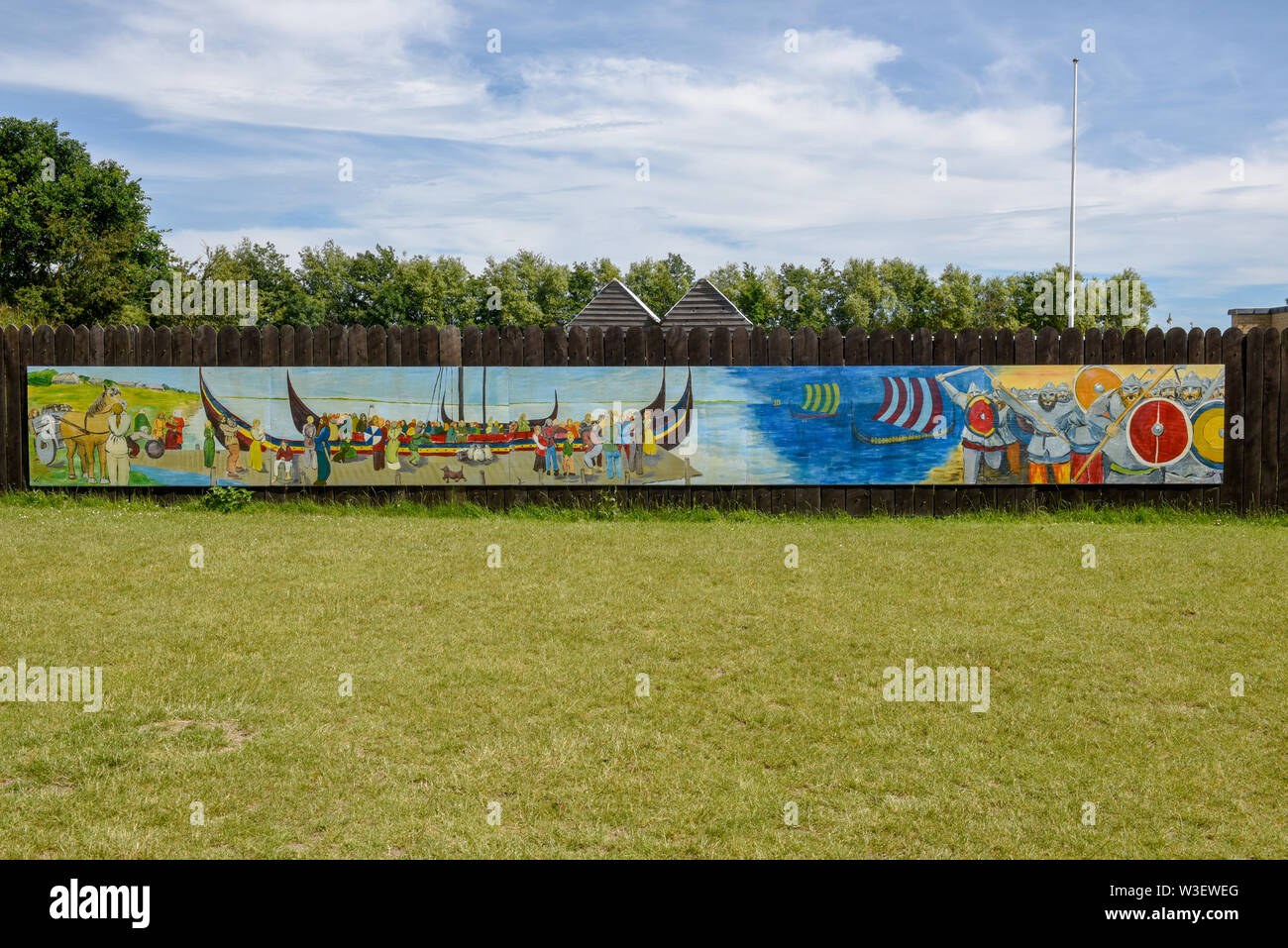Trelleborg, Denmark - 24 June 2019: Viking archaeological site of ...