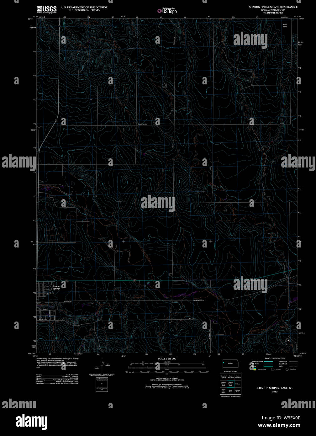 Sharon springs kansas map hi-res stock photography and images - Alamy