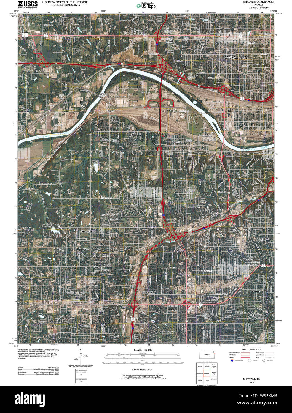 Shawnee map hi-res stock photography and images - Alamy