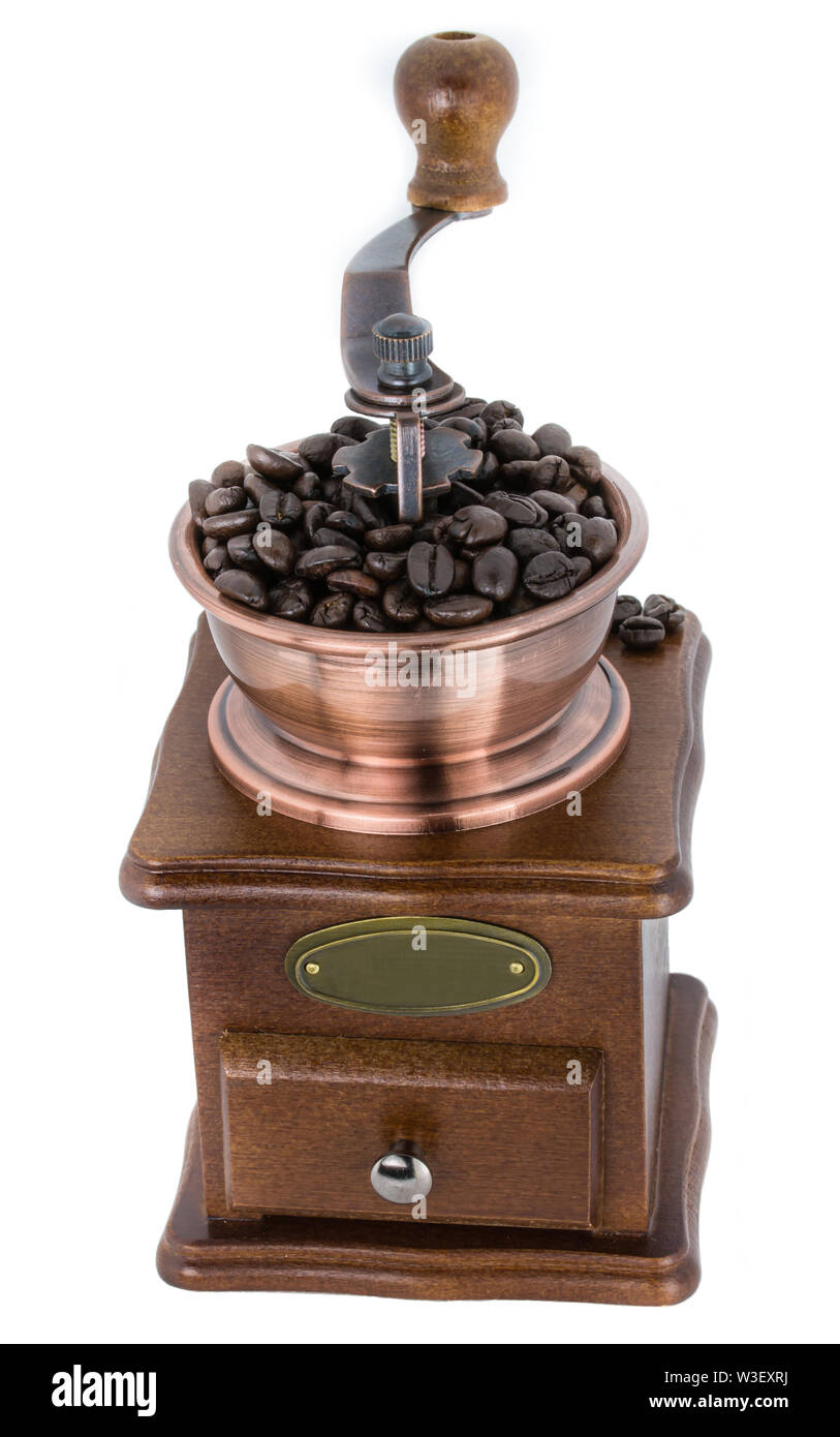 Coffee Grinder over white background Stock Photo - Alamy