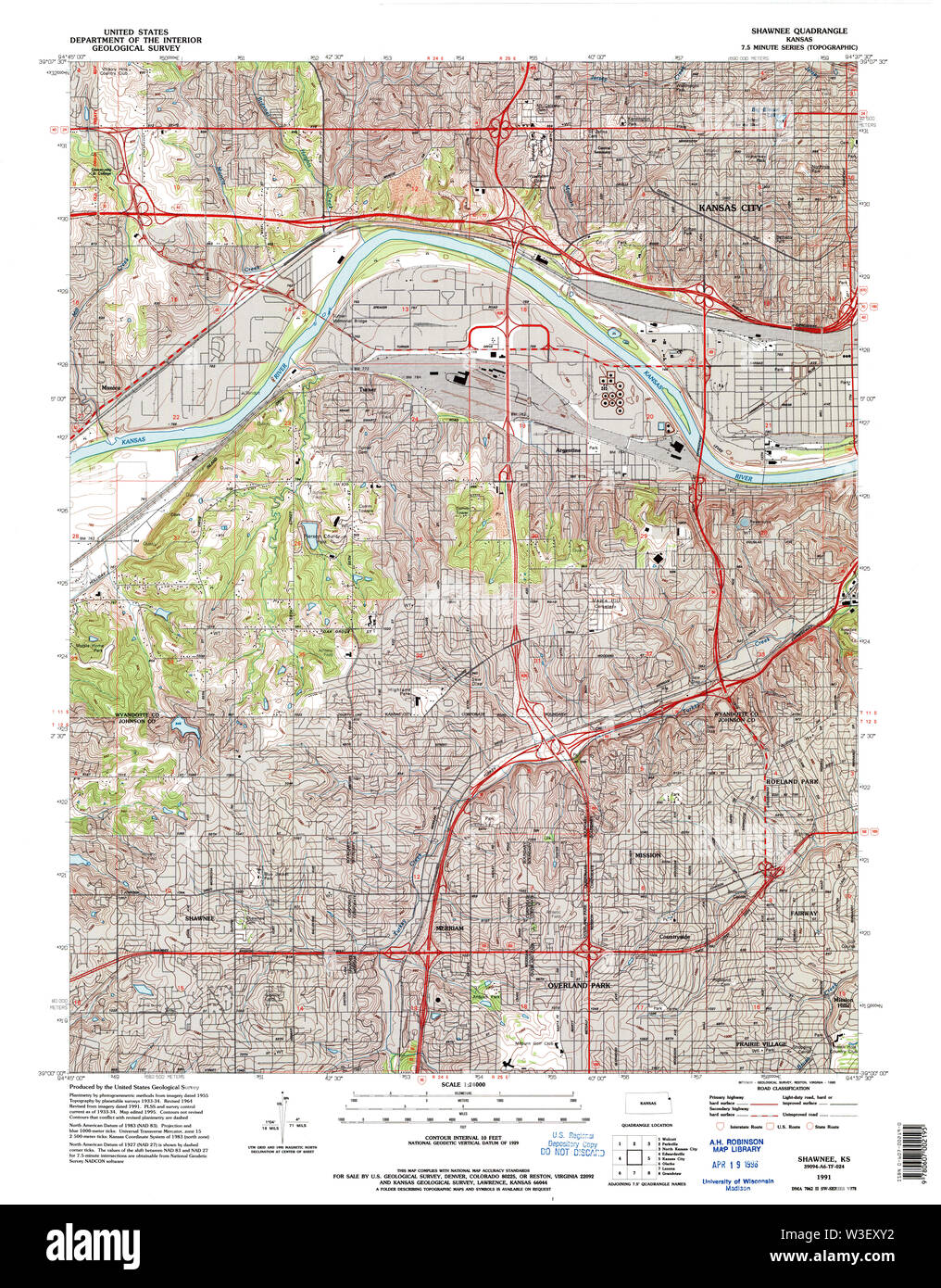 Shawnee map hi-res stock photography and images - Alamy