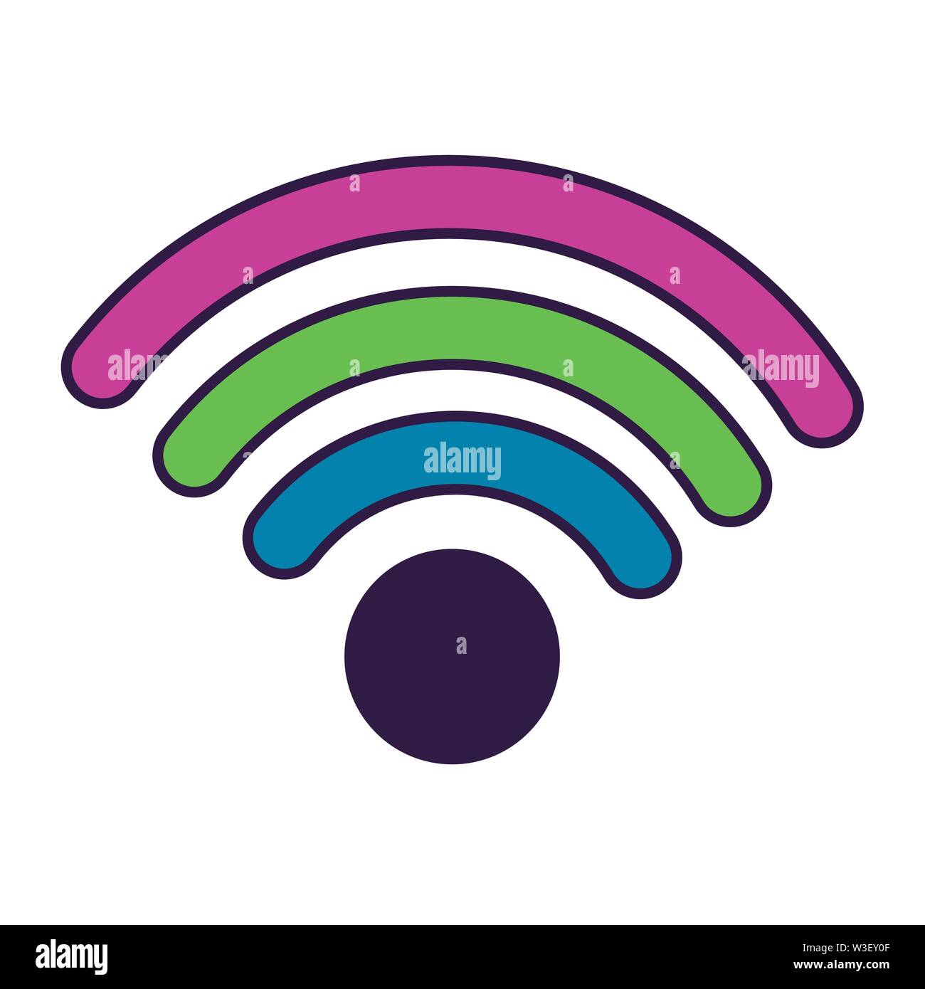 wifi internet signal on white background Stock Vector Image & Art - Alamy