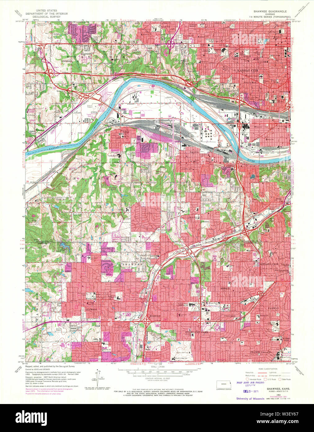 Map of shawnee hi-res stock photography and images - Alamy