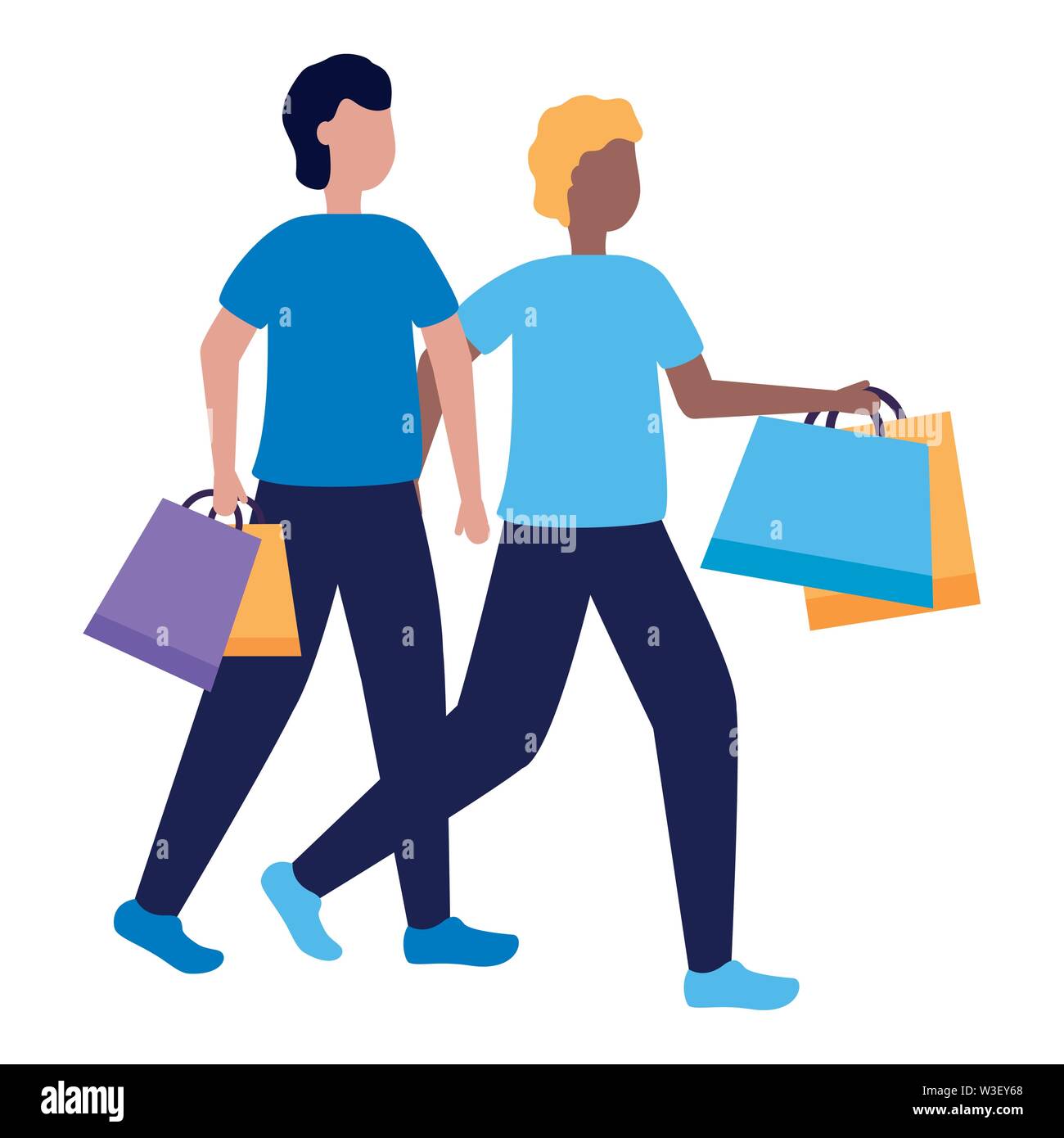Two men clothes shopping Stock Vector Images - Alamy