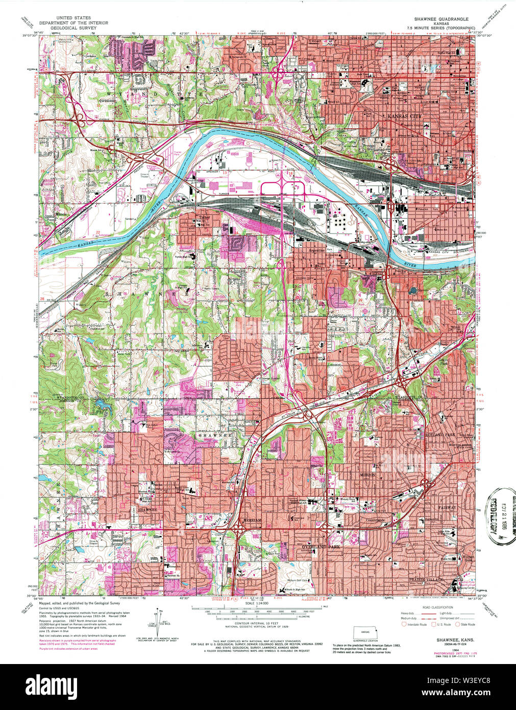 Map of shawnee Cut Out Stock Images & Pictures - Alamy