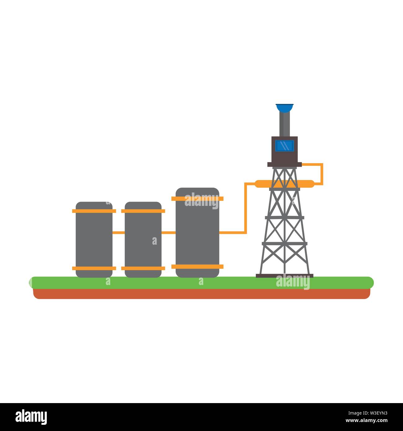 oil refinery gas factory cartoon Stock Vector Image & Art - Alamy