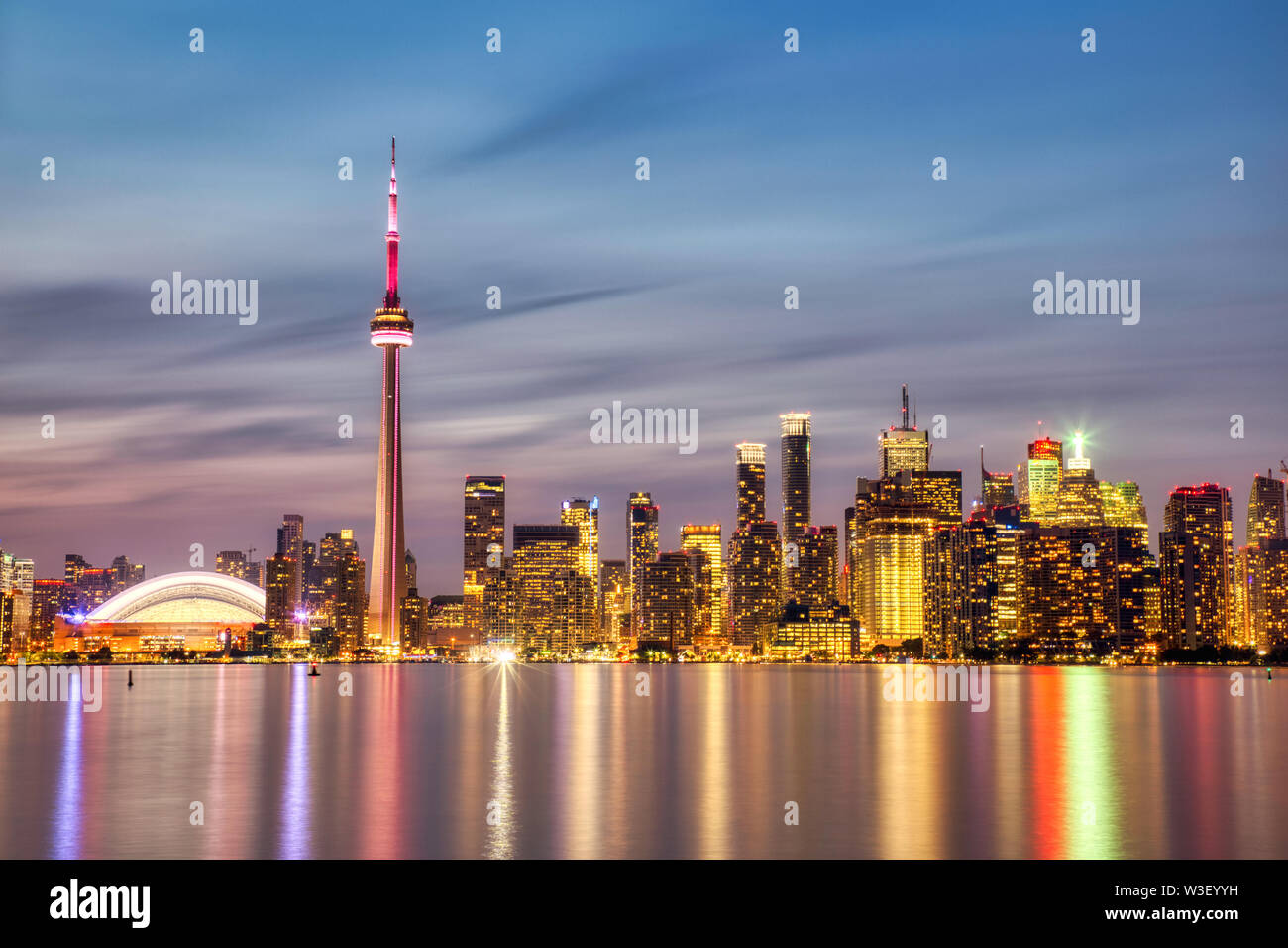 Toronto Skyline at Dusk, Ontario, Canada Stock Photo - Alamy