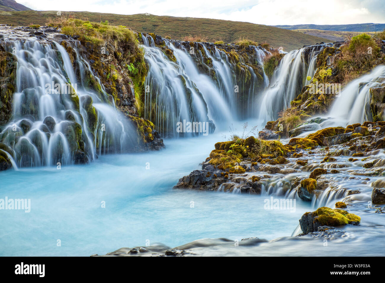 Icelandic cascade stunning waterfall river hi-res stock photography and ...
