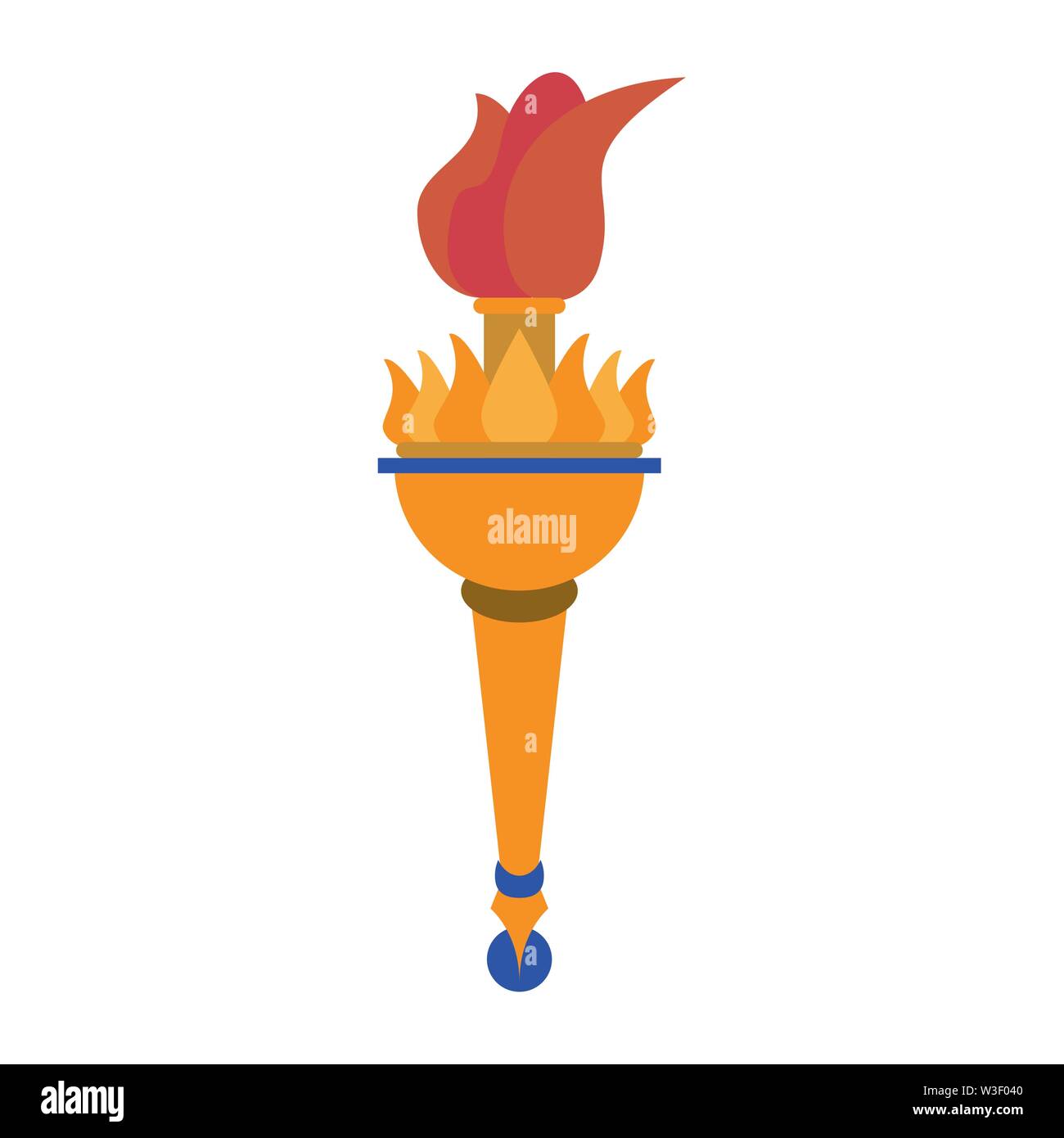 torch fire olympic flame cartoon Stock Vector Image & Art - Alamy