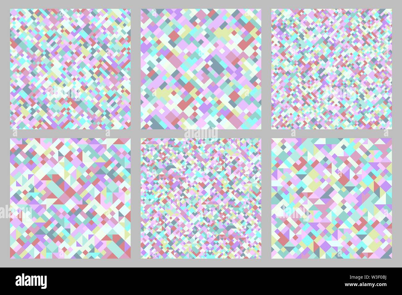 Geometric pattern background design set - abstract vector illustrations ...