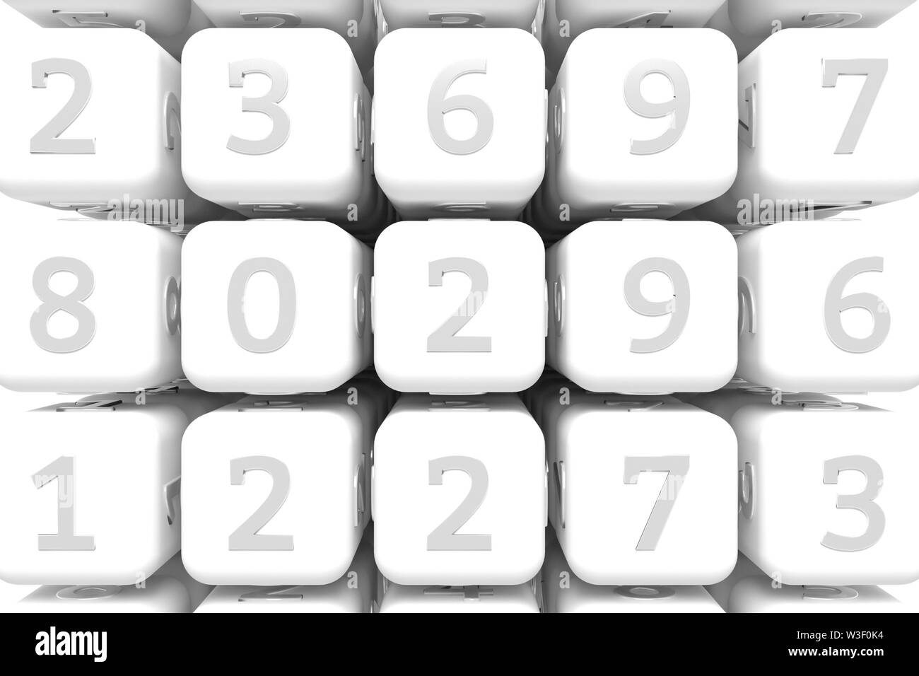 Background abstract, cube or block number sign or symbol, for design ...