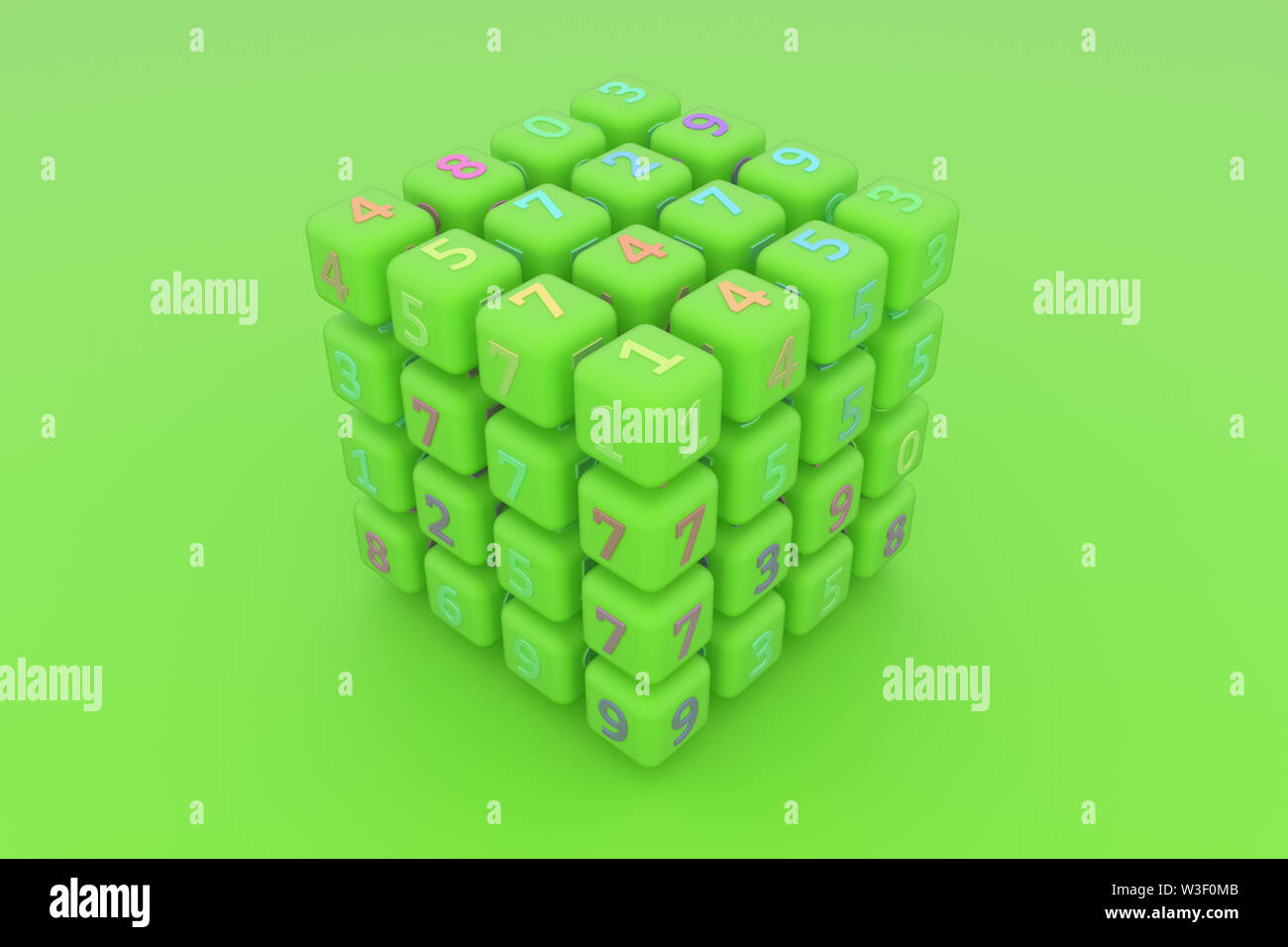 Background abstract, cube or block number sign or symbol, for design ...