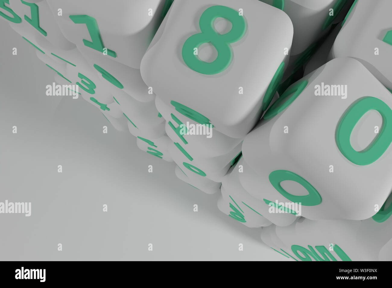 Number sign or symbol, cube or block. For graphic design, catalog ...